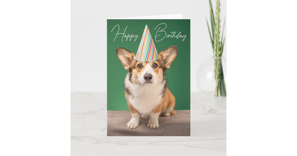 Happy Birthday | Corgi Birthday Puppy Card | Zazzle