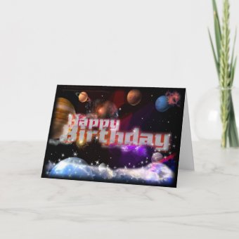Happy Birthday Cosmic by valxart Card | Zazzle