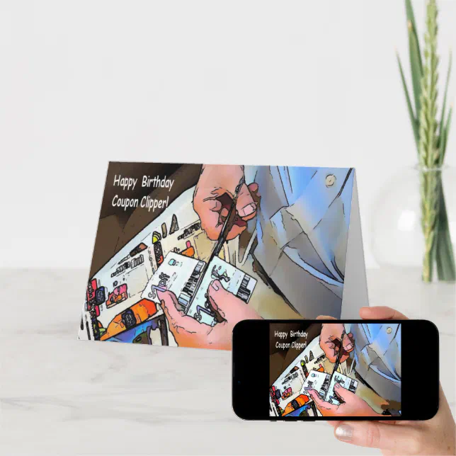 Happy Birthday Coupon Clipper Card | Zazzle