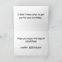 Happy Birthday Coupon Clipper Card | Zazzle