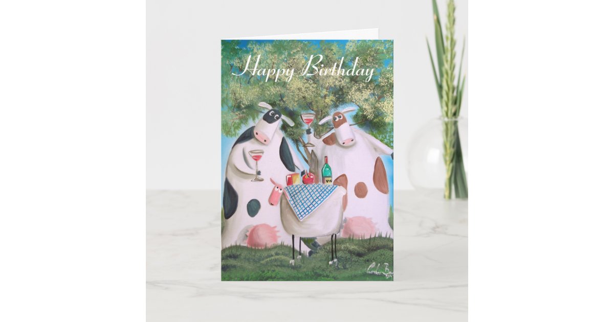 Happy Birthday cows Card | Zazzle.com