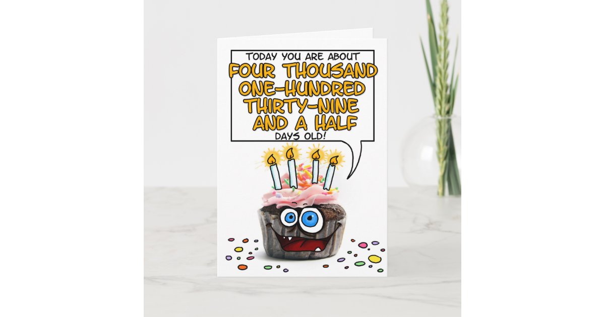 Happy Birthday Cupcake - 11 years old Card | Zazzle