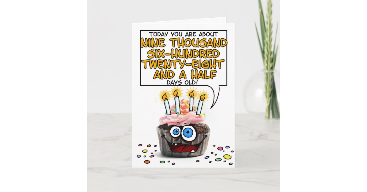 Happy Birthday Cupcake - 26 years old Card | Zazzle