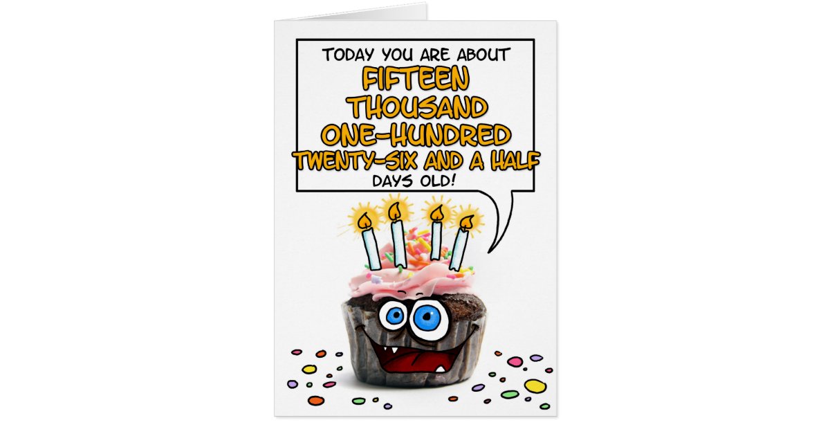 Happy Birthday Cupcake - 41 years old Card | Zazzle.com