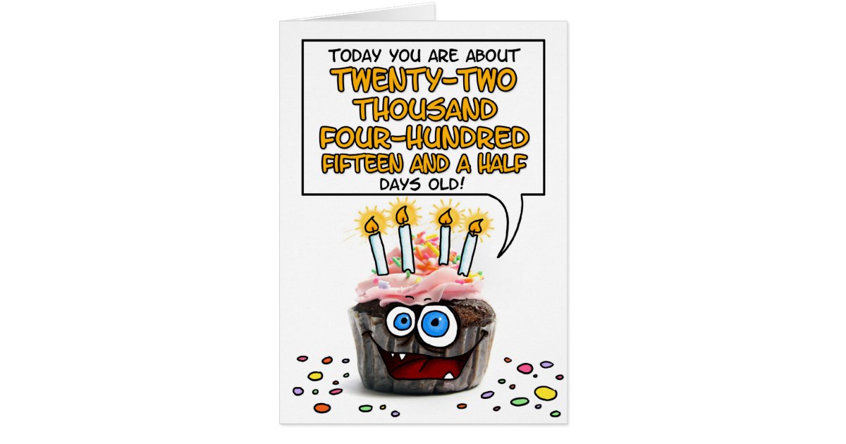 Happy Birthday Cupcake 61 Years Old Card Zazzle Happy Birthday Cupcake 61 Years Old Card Zazzle