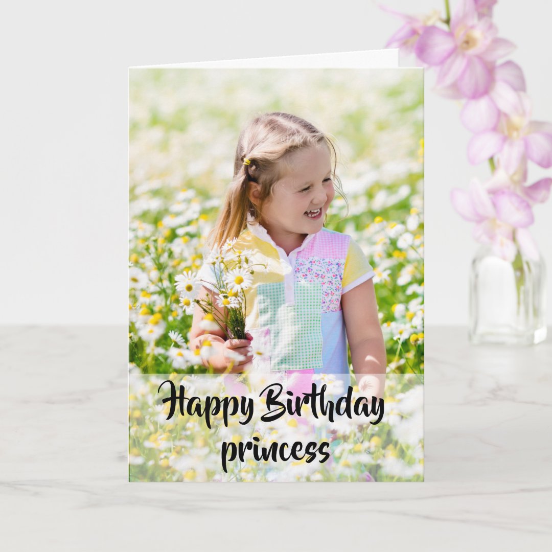 Happy Birthday Custom Photo Girls Birthday Card | Zazzle