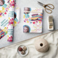 Happy Birthday Custom Photo Text Personalized Wrapping Paper | Zazzle