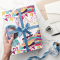 Happy Birthday Custom Photo Text Personalized Wrapping Paper | Zazzle