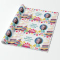 Happy Birthday Custom Photo Text Personalized Wrapping Paper | Zazzle