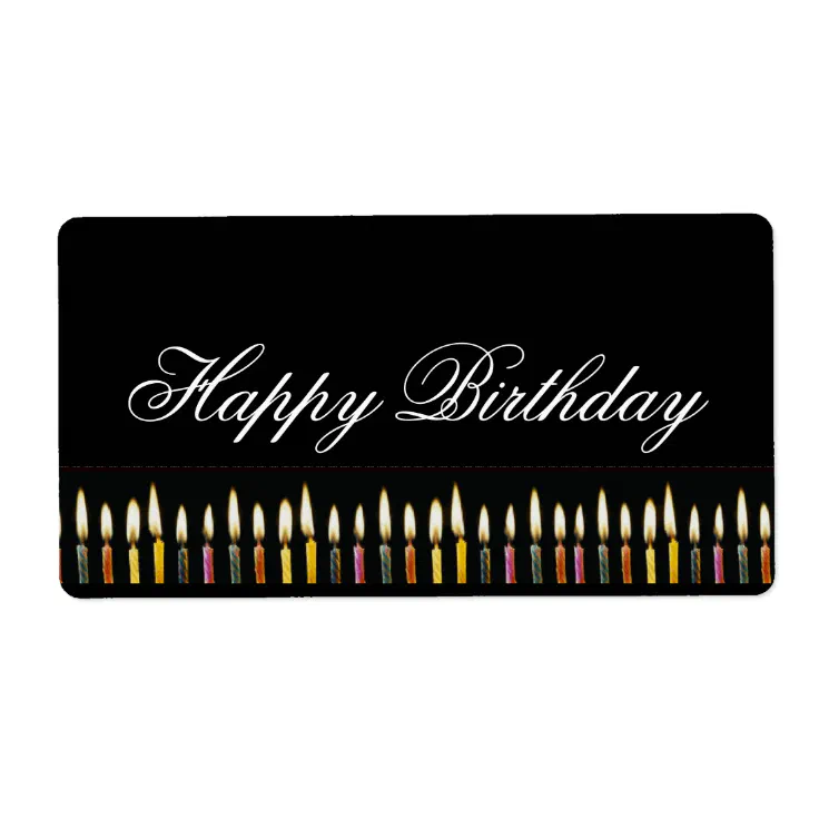 Happy Birthday Customizable Label | Zazzle
