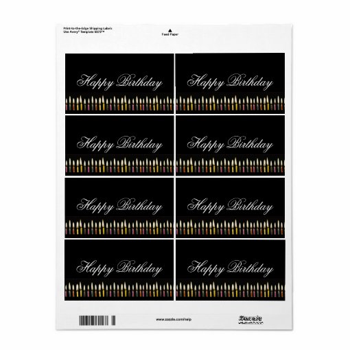 Happy Birthday Customizable Label | Zazzle