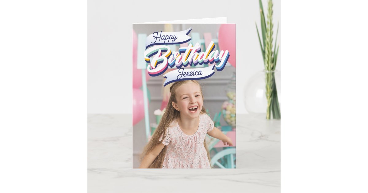 Happy Birthday Customizable Note Card | Zazzle