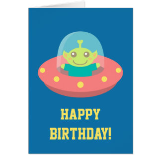 Alien Happy Birthday Cards | Zazzle