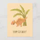 Happy Birthday Cute Funny Dinosaur Dino Peeing Postcard | Zazzle