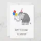 Happy Birthday Cute Mammoth Balloons Postcard | Zazzle