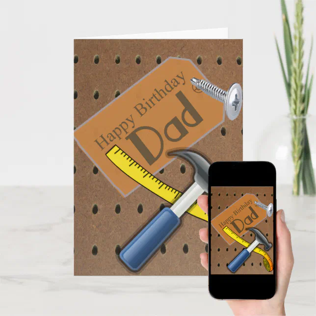 Happy Birthday Dad Tool Card | Zazzle