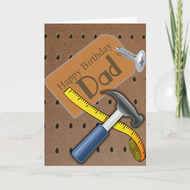 Happy Birthday Dad Tool Card | Zazzle
