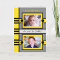 Happy Birthday Daddy gray yellow photo love you Card | Zazzle