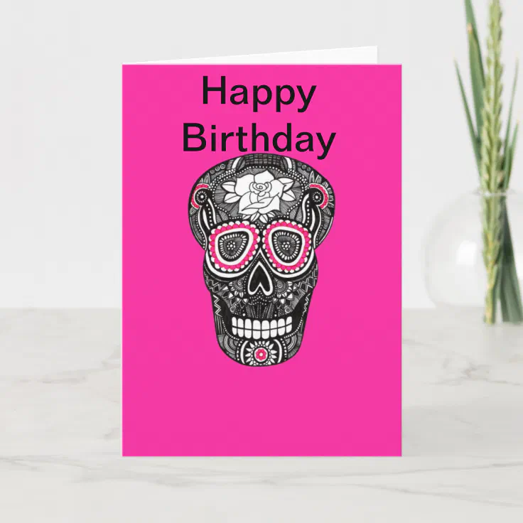 Happy birthday day of the dead birthday Card | Zazzle