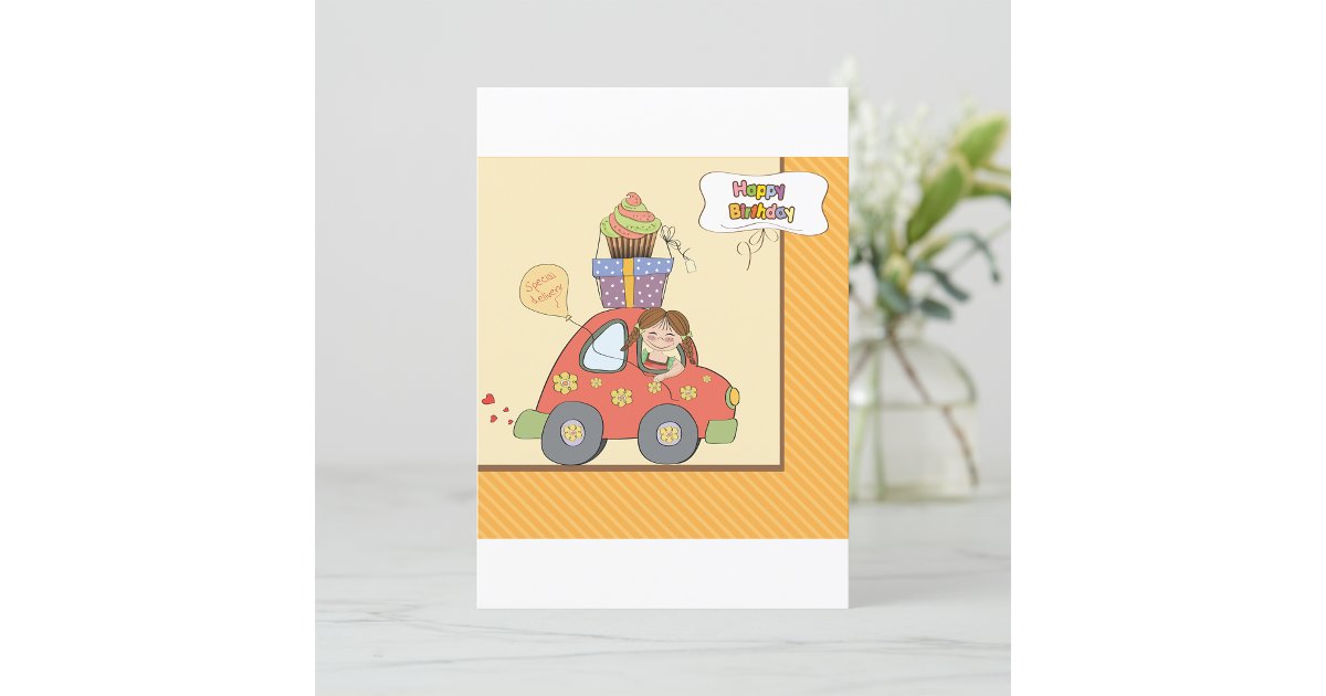 Happy Birthday Delivery Invitations | Zazzle
