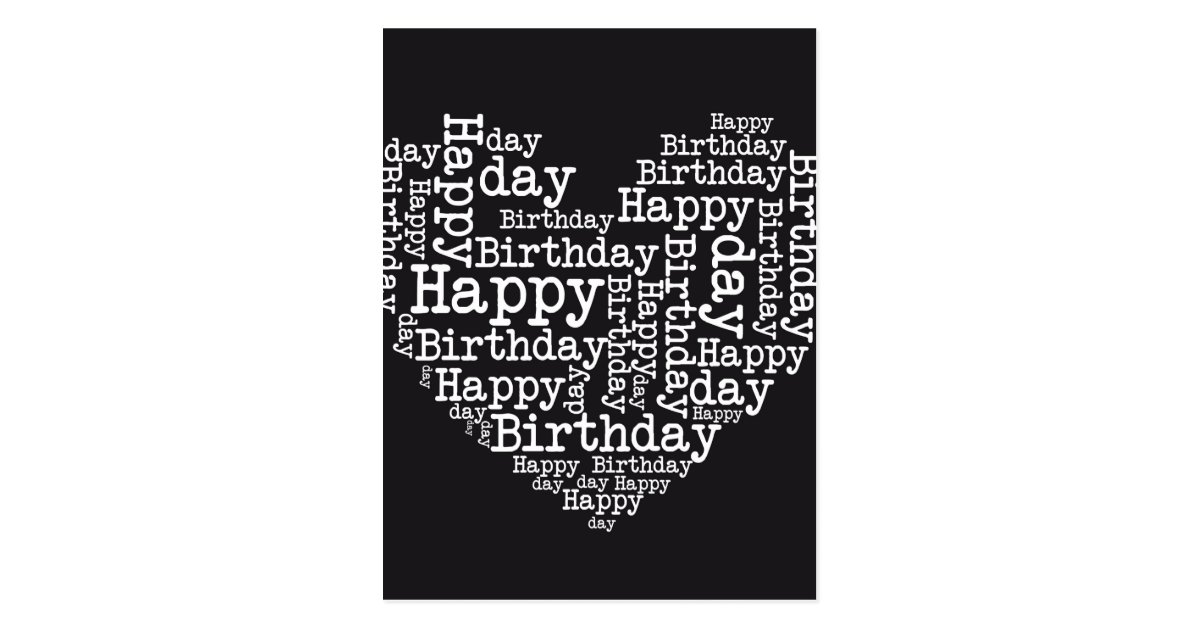 Happy birthday design postcard | Zazzle.com