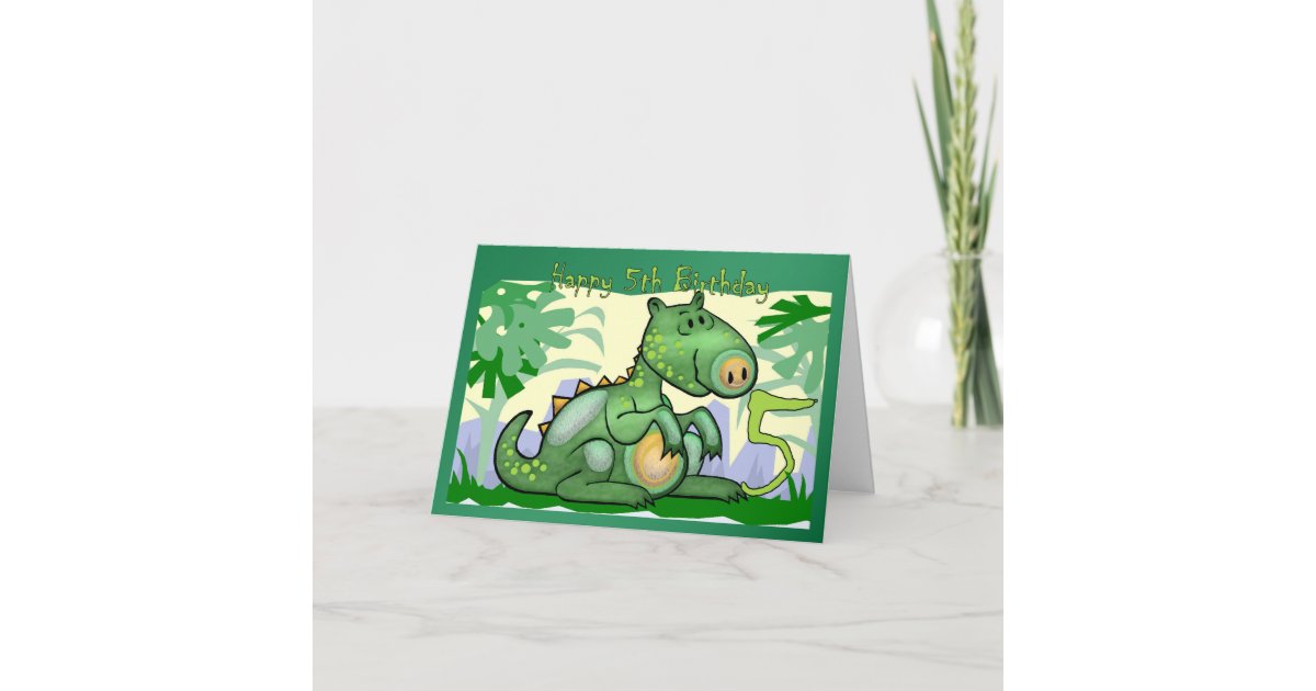 happy-birthday-dinosaur-card-5th-birthday-zazzle
