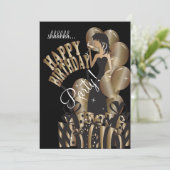Happy Birthday Diva Girl | DIY Name | Bronze Invitation | Zazzle