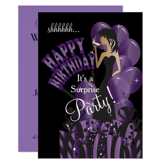 Happy Birthday Diva Girl | DIY Name | Purple Invitation | Zazzle.com