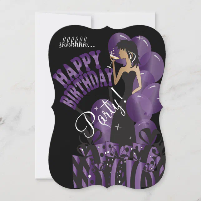 Happy Birthday Diva Girl | DIY Name | Purple Invitation | Zazzle