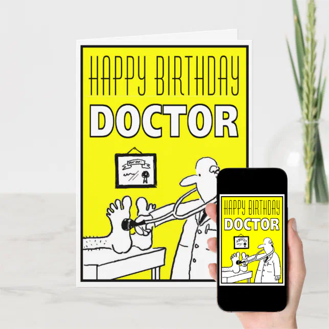 Happy Birthday Doctor Card to Personalise Inside | Zazzle