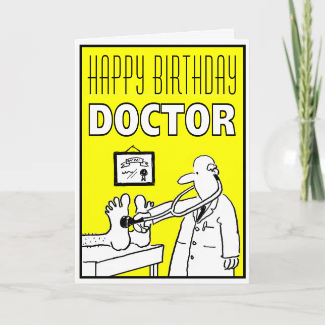 Happy Birthday Doctor Card to Personalise Inside | Zazzle