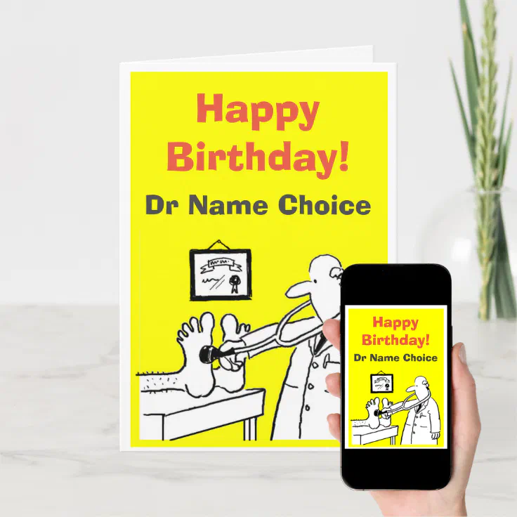 Happy Birthday Doctor Card to Personalise Inside | Zazzle