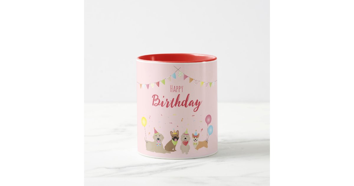 Happy Birthday Dog Party Mug | Zazzle
