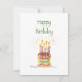 Happy Birthday Doodle Cake Card | Zazzle