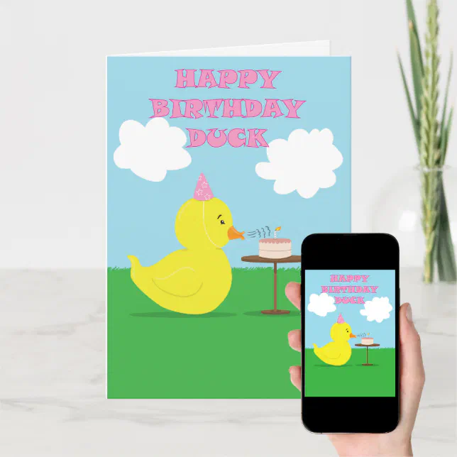 Happy Birthday Duck Card | Zazzle