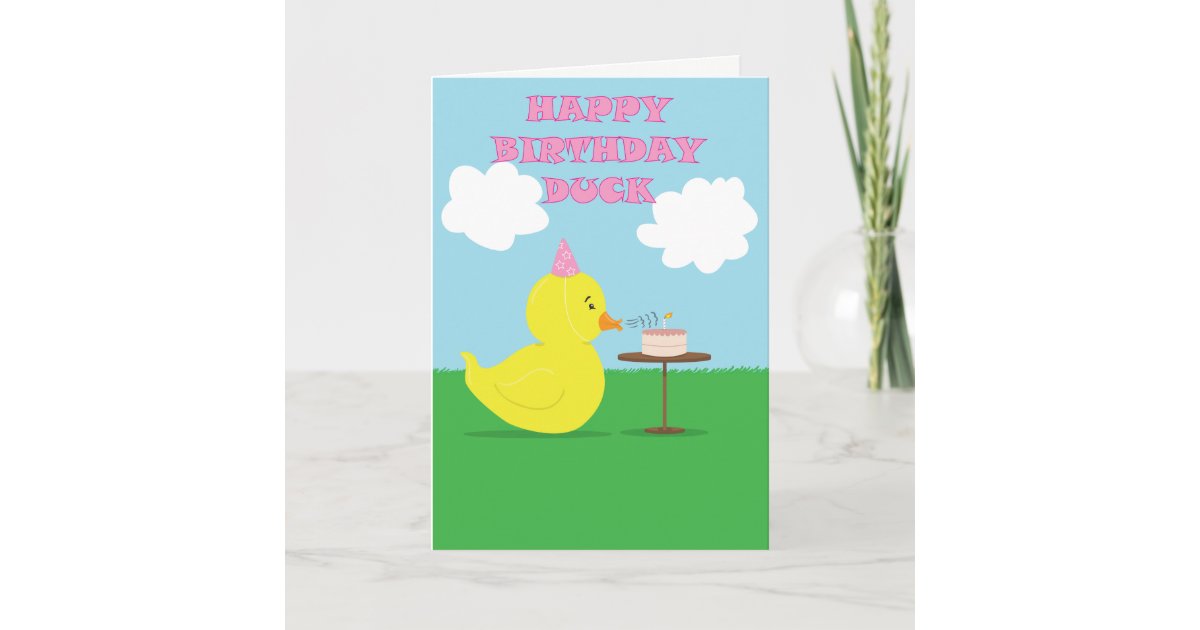Happy Birthday Duck Card | Zazzle.com