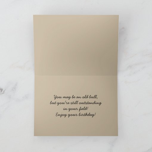 Happy Birthday, Dusty Bison Bull Humor Card | Zazzle