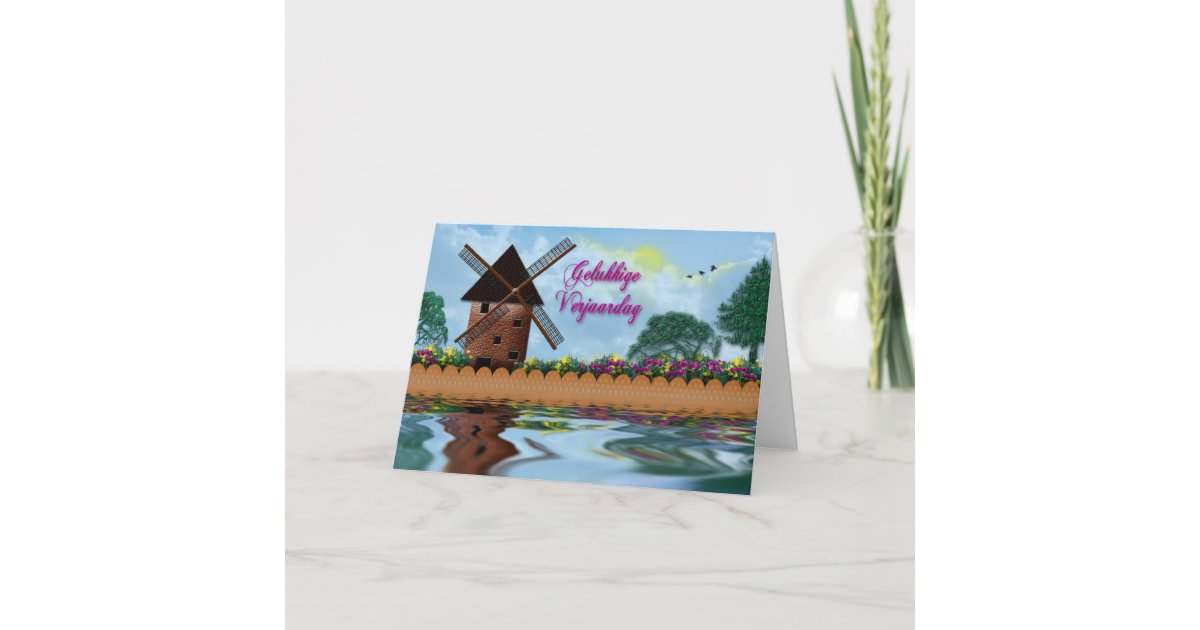 Happy Birthday Dutch - Gelukkige Verjaardag Card | Zazzle.com