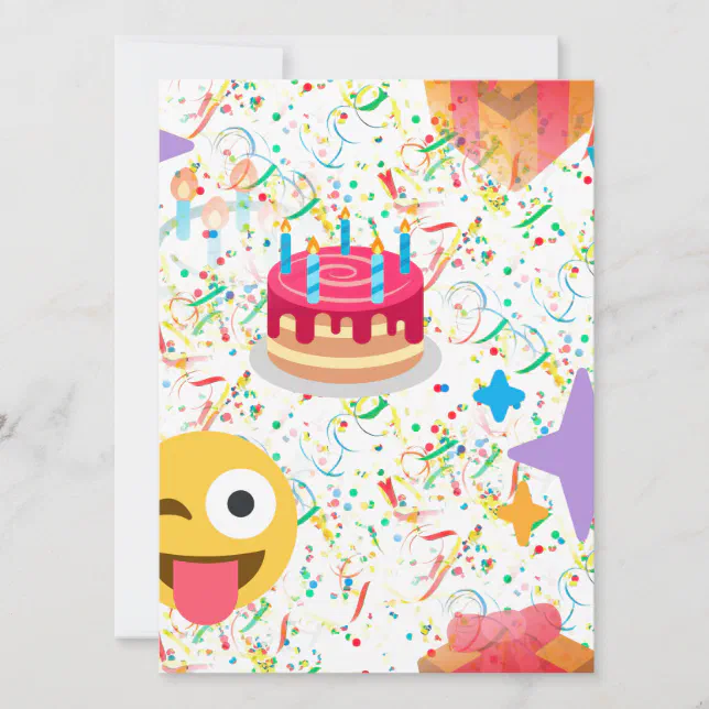 happy birthday emoji card | Zazzle