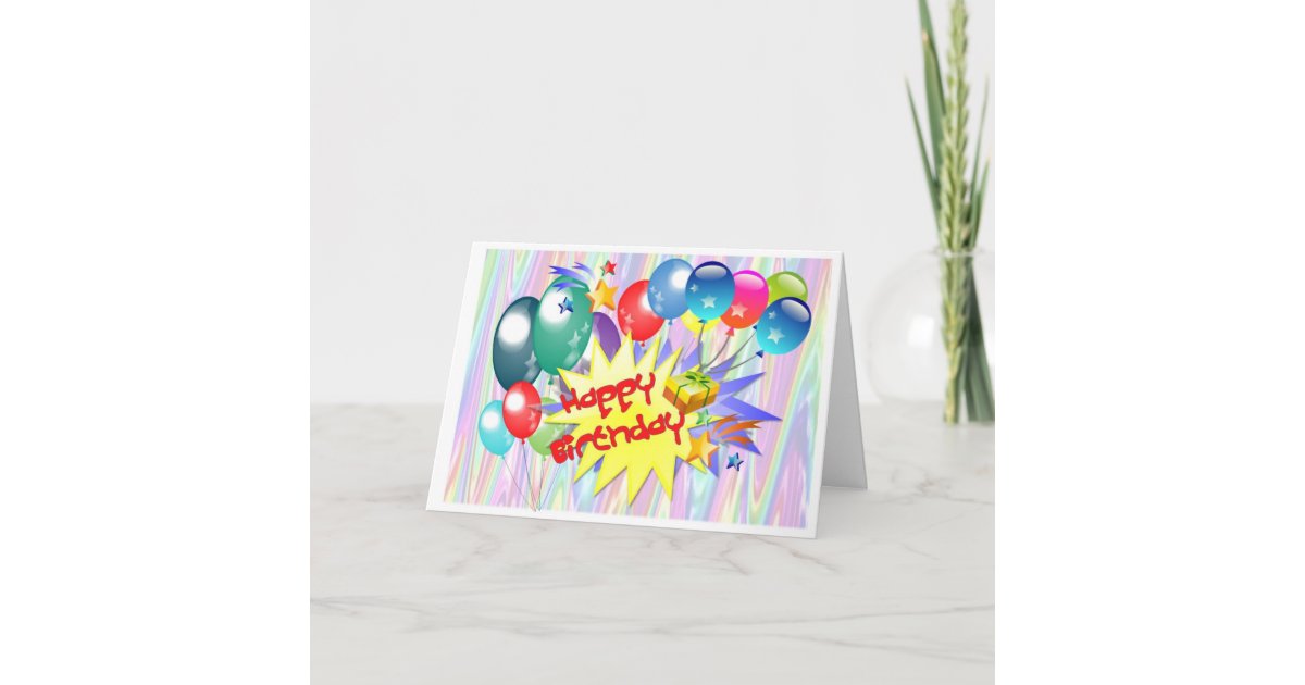 Happy Birthday explosion Card | Zazzle
