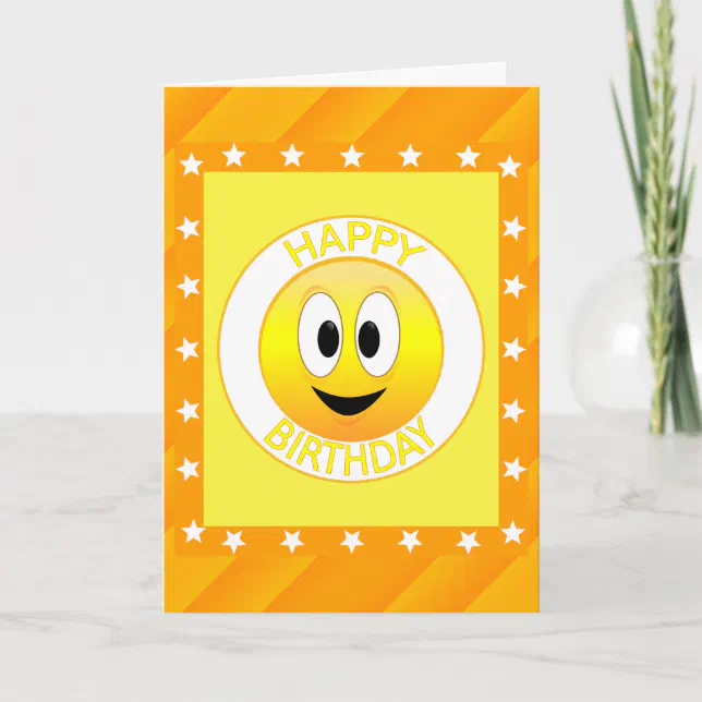 Happy Birthday Face Custom Card | Zazzle