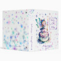 Happy Birthday Fairy 01 3 Ring Binder | Zazzle