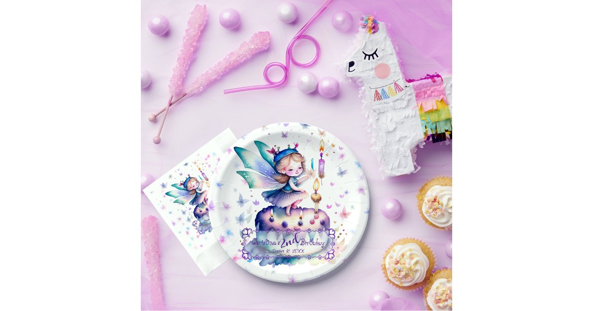 Happy Birthday Fairy 01 Paper Plates | Zazzle