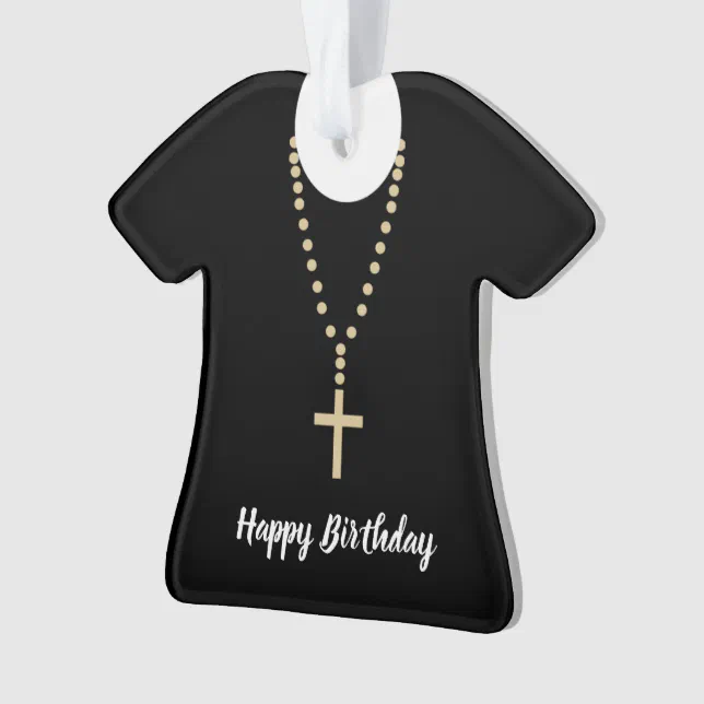 Happy Birthday Father Adorable Clergy Ornament | Zazzle