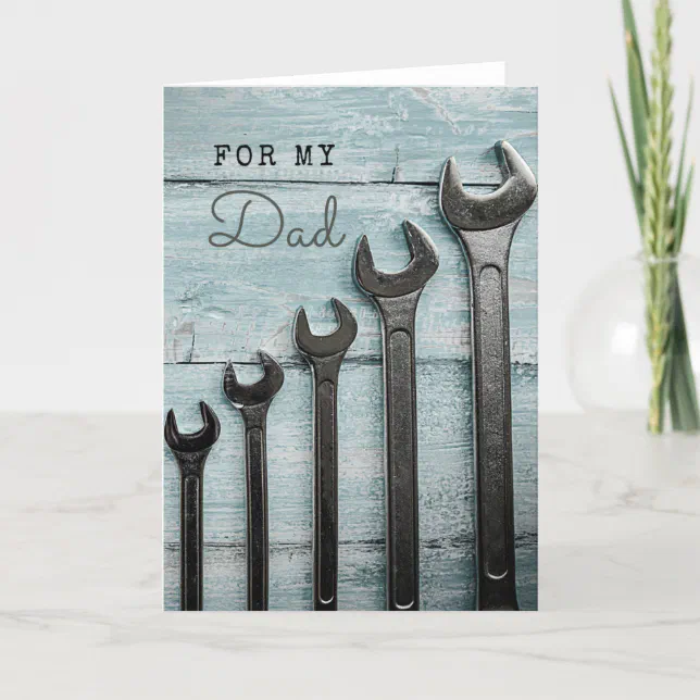 Happy Birthday Fathers Day Dad Tools Greeting Card | Zazzle