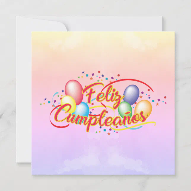 Happy birthday | Feliz Cumpleaños Card | Zazzle