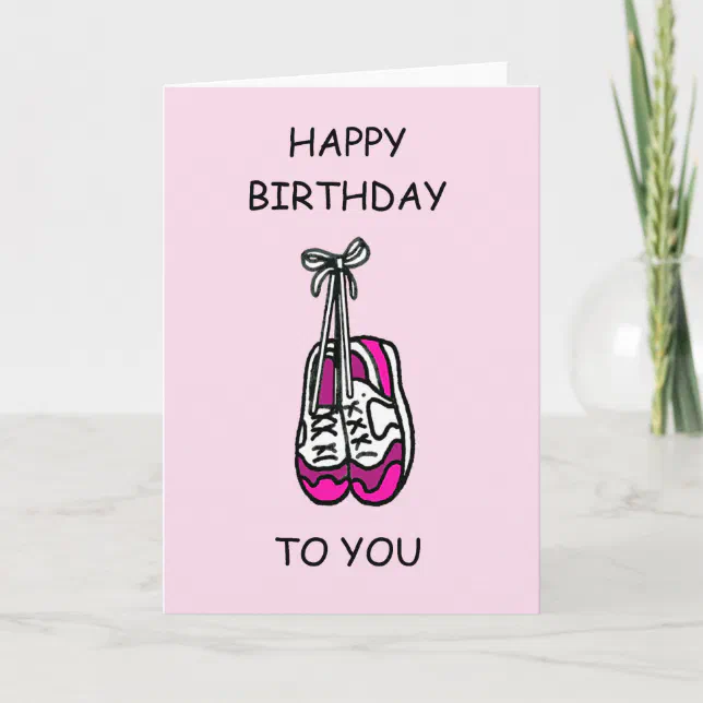 Happy Birthday Female Runner Card | Zazzle