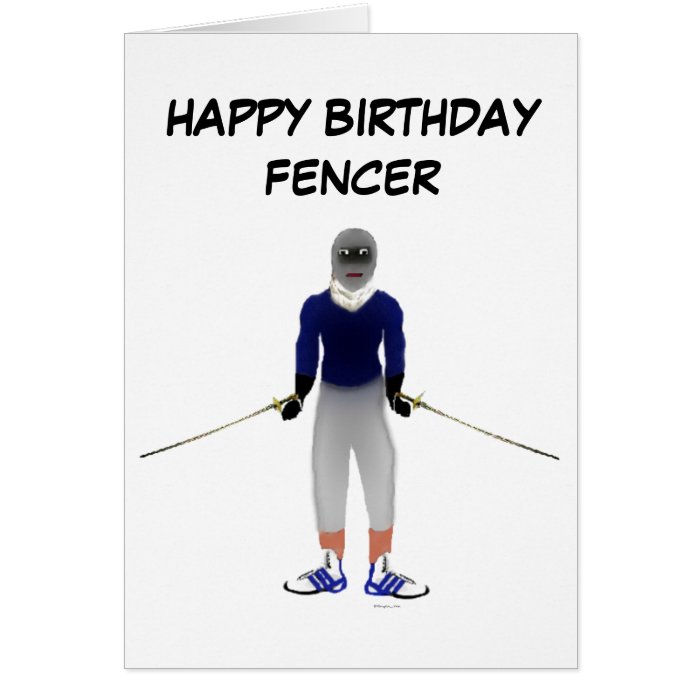 Happy Birthday Fencing Card | Zazzle
