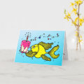 Happy Birthday Fish - funny cartoon Greeting Card | Zazzle