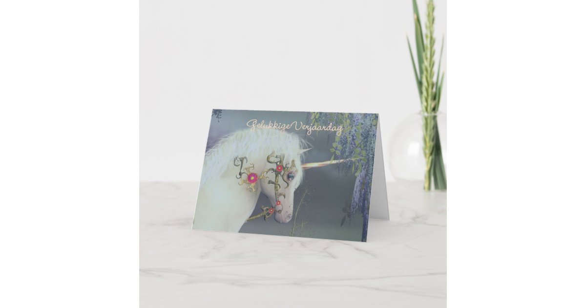 Happy birthday - Flemish - Dutch Birthday Card | Zazzle